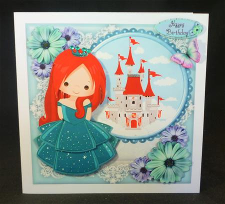 Beautiful Red Head Princess 8x8 Mini Kit - CUP660744_983 | Craftsuprint