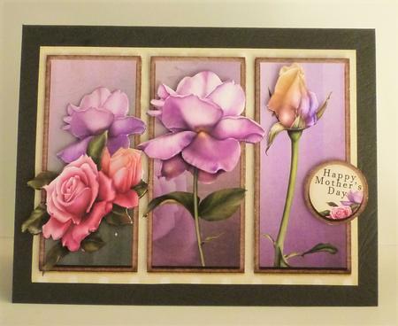 Beautiful Purple Roses Card 860 - CUP679609_2166 | Craftsuprint