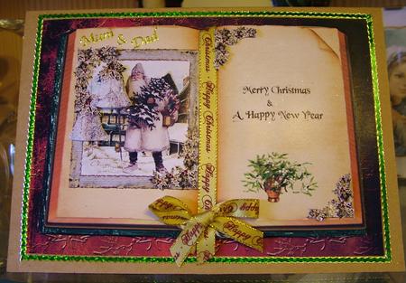 Vintage Santa Open-book Card Topper - CUP585771_1917 | Craftsuprint