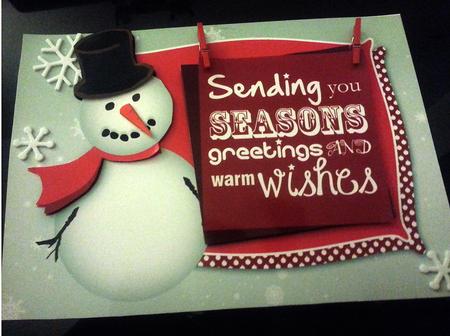 Christmas A5 Cheer Funky Snowman Pink Quick Card - CUP379107_910 ...