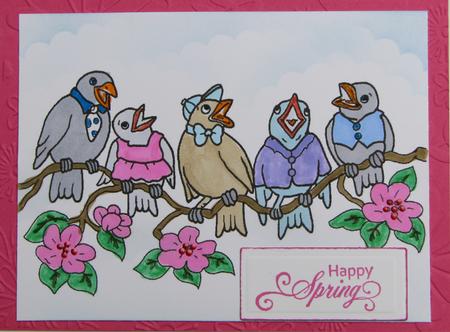 Digi Stamp - Birds on Branches - CUP473439_66 | Craftsuprint