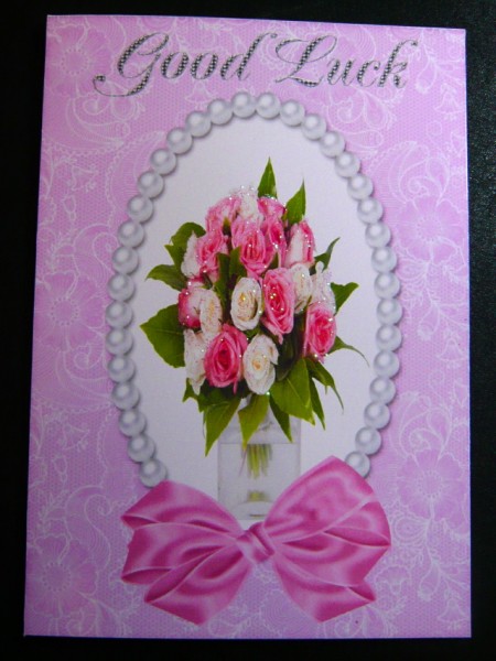 Good Luck Pink Rose Posy - CUP304451_846 | Craftsuprint