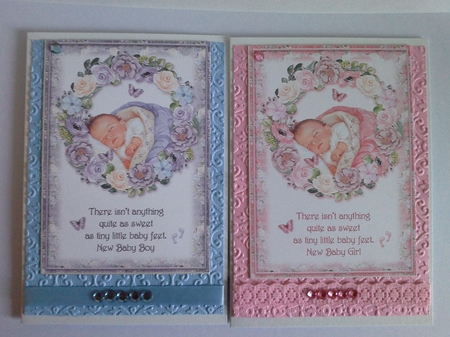 2 New Baby Boy & Girl Card Fronts - CUP722646_1443 | Craftsuprint