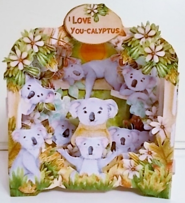 Wild about Koalas Shape the Scene 3D Card and Envelope Kit ...