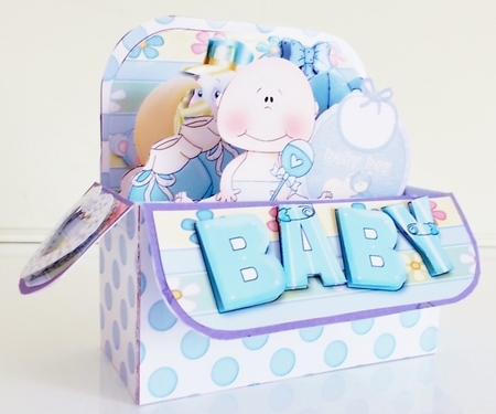 Sweet Baby Boy - Rectangle Pop Up Box - CUP1062846_37881 | Craftsuprint