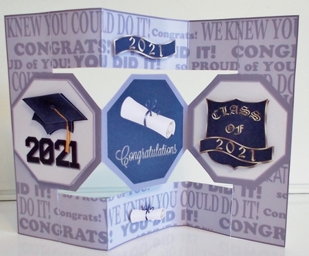 Tri-fold Graduation Card Multi-Year Kit - CUP1112850_2153 | Craftsuprint