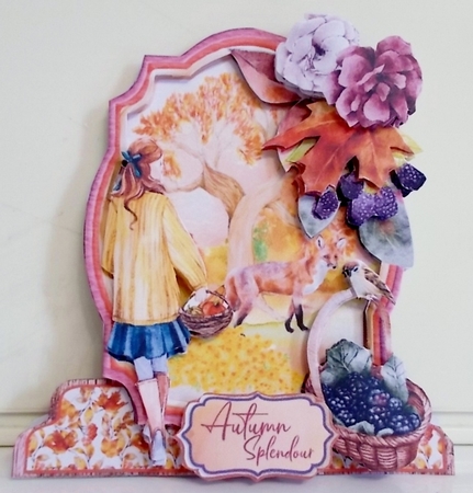 Autumn Splendour 2C Shaped 6x6 Card & Envelope Kit - Photo by Pam Stubley