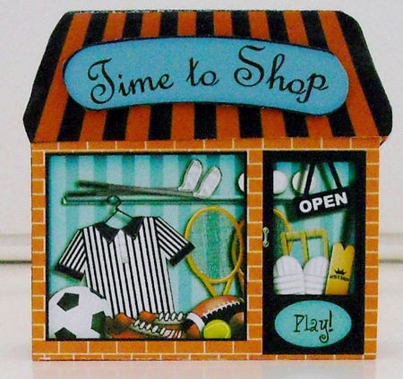 3D Little Sports Shop Gift Card Holder - Photo by Pam Stubley