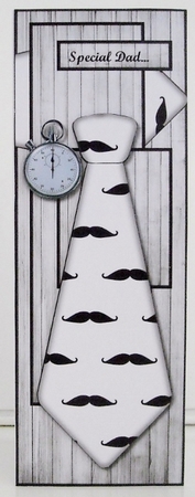 Large Dl Male Card Vintage Tie & Watch - CUP643910_936 | Craftsuprint