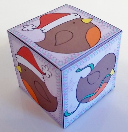 All in One Gift Box - Christmas Robins - CUP644382_66 | Craftsuprint