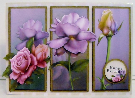 Beautiful Purple Roses Card 860 - CUP679609_2166 | Craftsuprint