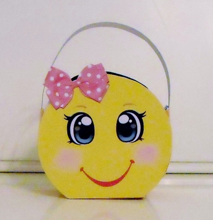 GIRL SMILE SMILEY FACE FAVOR GIFT BAG - CUP721392_2049 | Craftsuprint