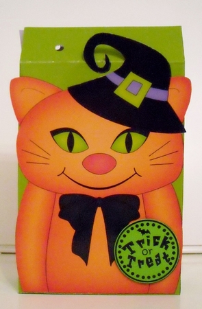 3D Halloween Cat Cinnamon Gift Bag Mini Kit - Photo by Pam Stubley