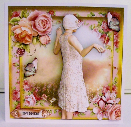 Flapper Rose Card Front Kit - CUP773586_1483 | Craftsuprint