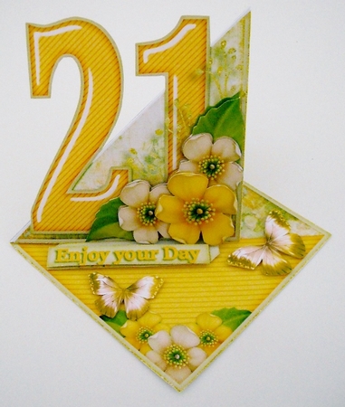 Vintage Easel 21th Birthday Card Kit 1184 - CUP781888_2166 | Craftsuprint