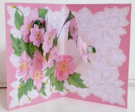 Pink Flowers and Lace Spiral Pop-up Kit - CUP79966_173 | Craftsuprint