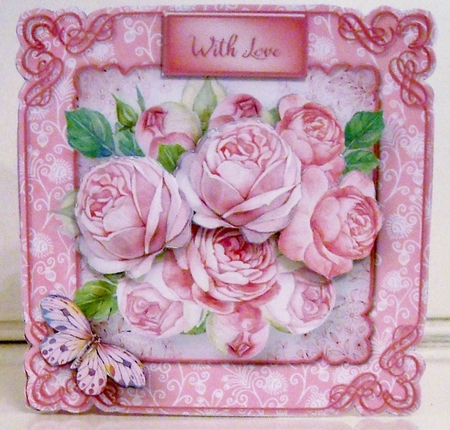 Pink Roses - Shaped Card Mini Kit - CUP815450_1648 | Craftsuprint