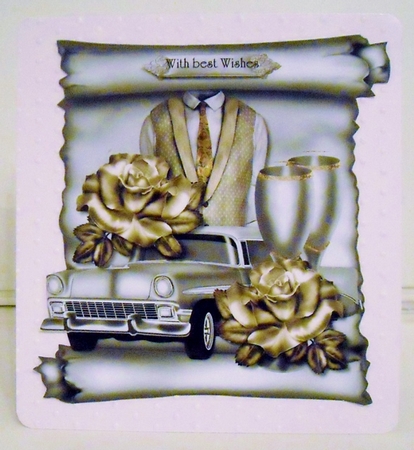 Scroll male card Topper gentleman - Photo by Pam Stubley