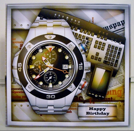 Silver Male Watch Card Mini Kit - CUP872712_1641 | Craftsuprint