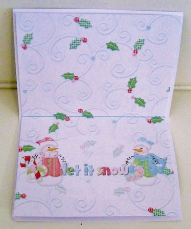 Snowman Christmas Insert to fit 5 x 7 Inch Tent Card Let It Snow ...