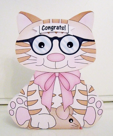 3D Shaped Card Kit - Cute Little Cat Sydney - CUP897804_359 | Craftsuprint