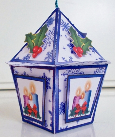 Snowflakes lantern blue - CUP928458_173 | Craftsuprint