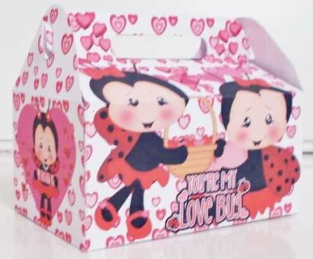 GABLE TOP GIFT BOX - VALENTINES DAY LOVE BUG LADY BUGS - Photo by Pam ...