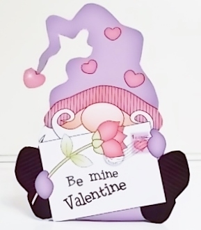3D Valentine Treat Box Mini Kit - Cute Gnome has a Valentine Card ...