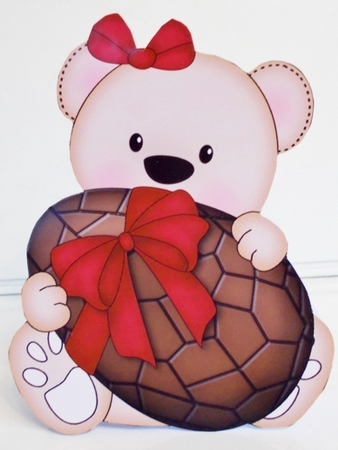 3D Shaped Card Mini Kit - Cute Teddy Bear has an Easter Egg - CUP954320 ...