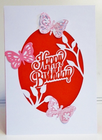 Butterfly Birthday Overlay Card - CUP961979_40382 | Craftsuprint