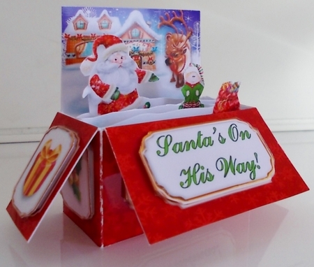 Christmas Santa Box Card Kit With Envelope & Instructions - CUP996698 ...