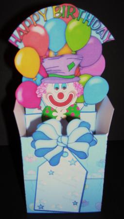 Birthday Clown Box Card - CUP268451_38 | Craftsuprint