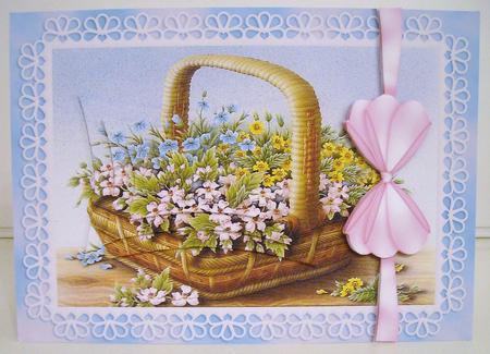 Basket of Flowers A5 Card - CUP355068_172 | Craftsuprint