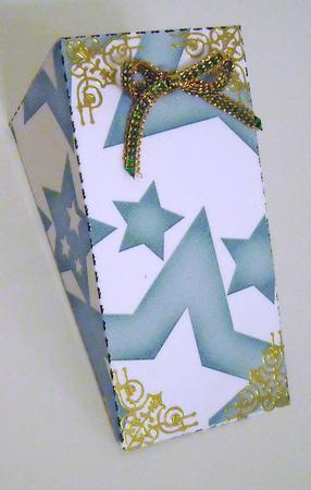 Turquoise Stars Cake Slice Gift Box - CUP125823_572 | Craftsuprint
