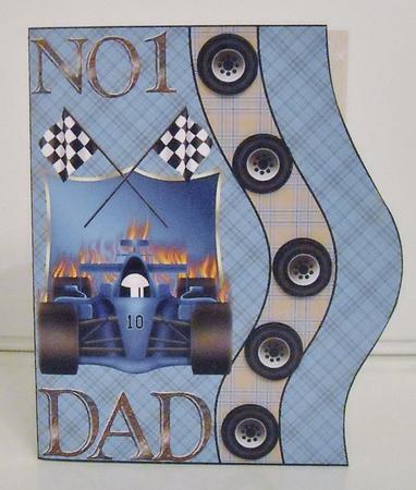 No 1 Dad Racing Car Card - CUP396114_659 | Craftsuprint
