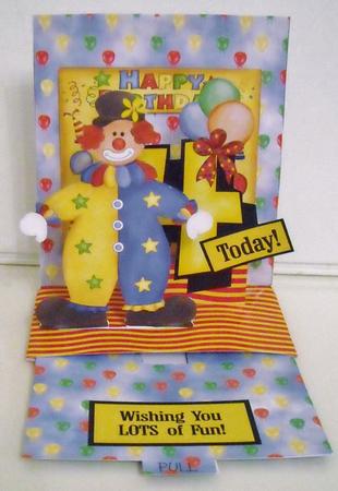 Pop Up Slider Card Kit - Clown Age Birthday Card - CUP96235_203 ...