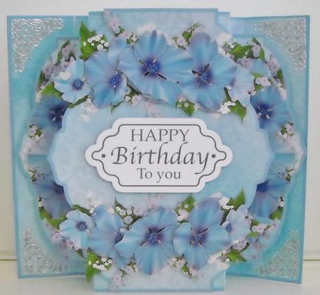 3D Pop Out Card Kit - Pretty in Blue - CUP430400_351 | Craftsuprint