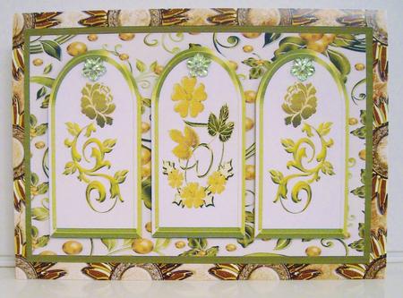 Three Arches Card - Autumn Flowers - CUP482431_173 | Craftsuprint
