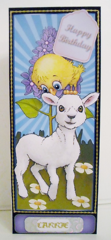 Cute Easter Lamb and Chick Large Dl Quick Card - CUP528313_1446 ...