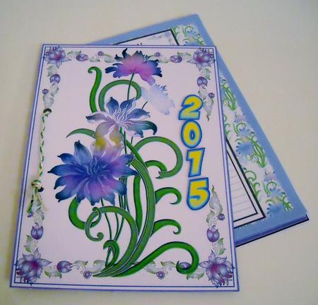 Perpetual Calendar - Purple Flowers - CUP559494_66 | Craftsuprint