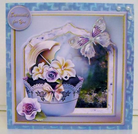 Cupcake Fancy Frame Card Front - CUP566334_1648 | Craftsuprint