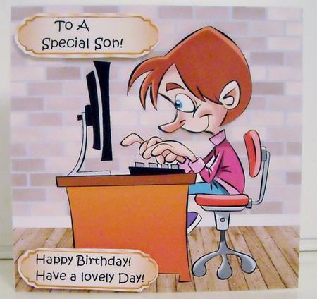 Whizz Kid on the Computer 8x8 - CUP600219_415 | Craftsuprint