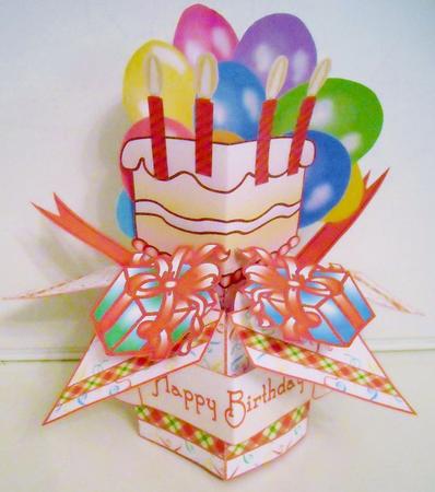 3D Pop-up Box- Birthday Balloons - CUP575618_173 | Craftsuprint