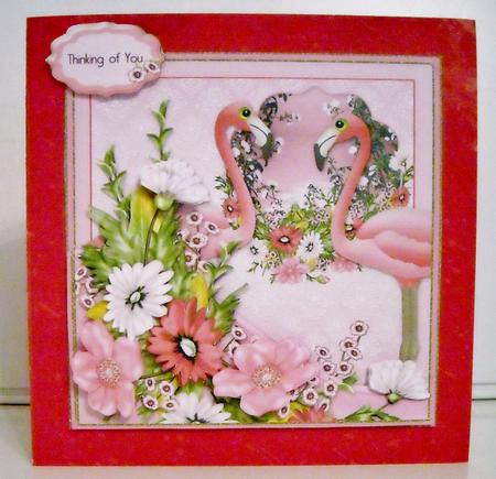 Pink Flamingo Bouquet 8x8 Kit - CUP610242_1784 | Craftsuprint