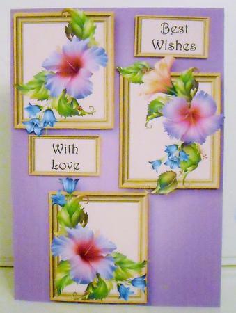 Purple Hibiscus Frame Trio - CUP616626_1763 | Craftsuprint