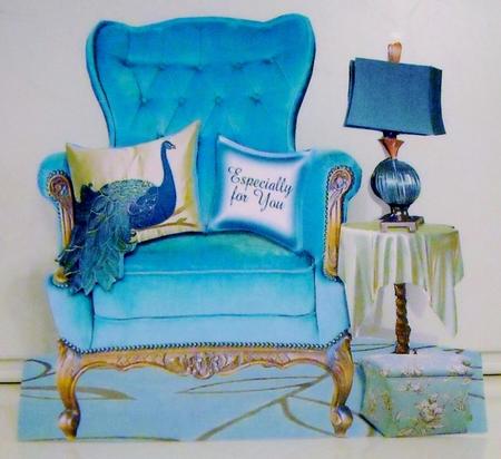 Blue Armchair Shaped Card Plus Gift Card - CUP623215_2120 | Craftsuprint