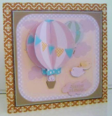 Baby Girl 3D Balloon Card Mini Kit - CUP627771_38 | Craftsuprint