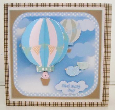 Baby Boy 3D Balloon Card Mini Kit - CUP628186_38 | Craftsuprint