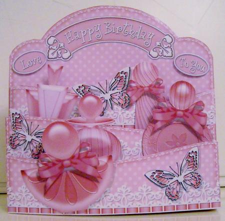 3D Perfume and Butterflies Pop Out Card Kit - CUP628370_359 | Craftsuprint