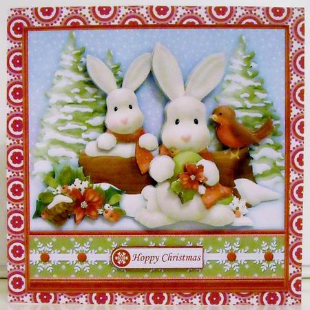 Hoppy Christmas Rabbits 8x8 Decoupage Mini Kit - CUP648437_68 ...